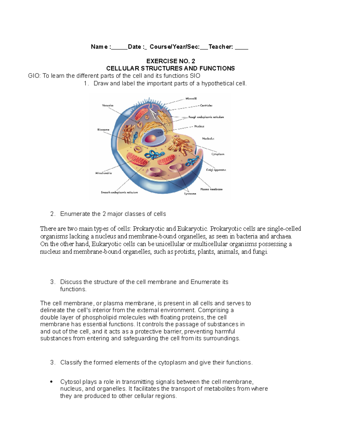 2 - none - Name : Date : Course/Year/Sec: Teacher: EXERCISE NO. 2 ...