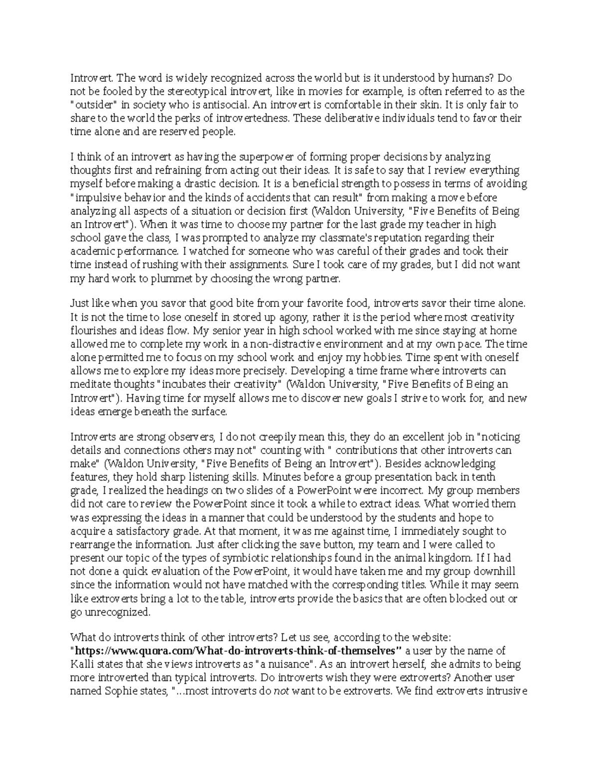 Definition Essay - Choose a word and define it in your own words ...