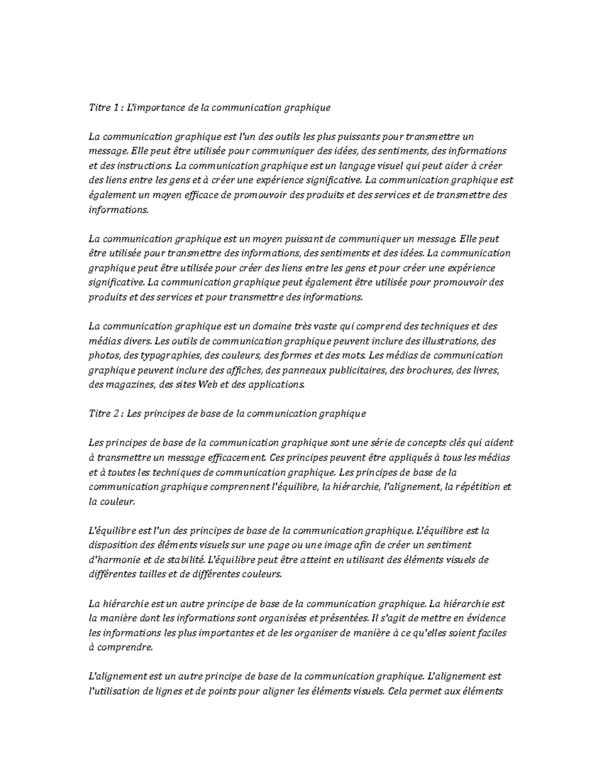 Graphic Communication Design Study Notes - Titre 1 : L'importance de la ...