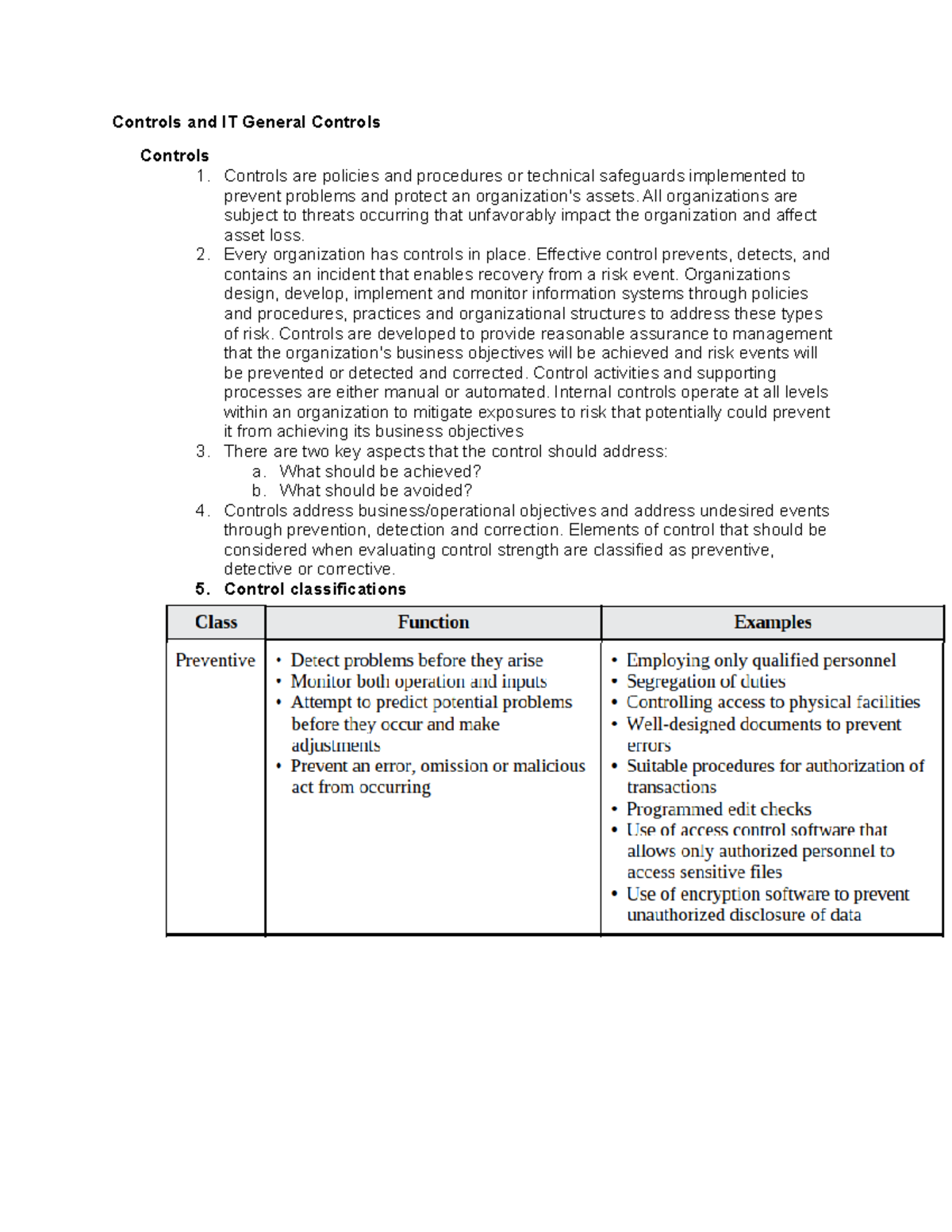 Controls and IT General Controls Application Control and CIS ...