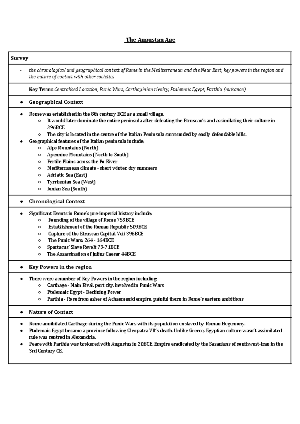 The Augustan Age - Study Notes - The Augustan Age Survey - the ...
