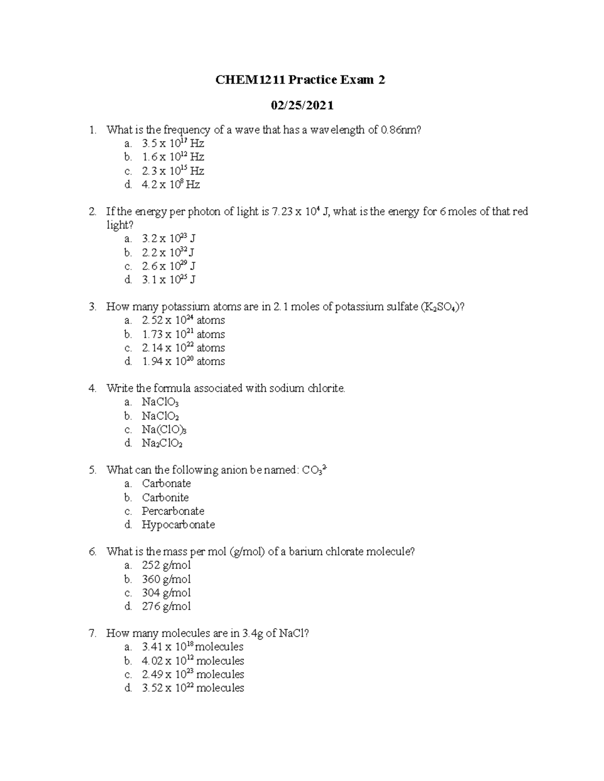 chem1211-practice-exam-2-3-x-10-17-hz-b-1-x-10-12-hz-c-2-x-10-15-hz