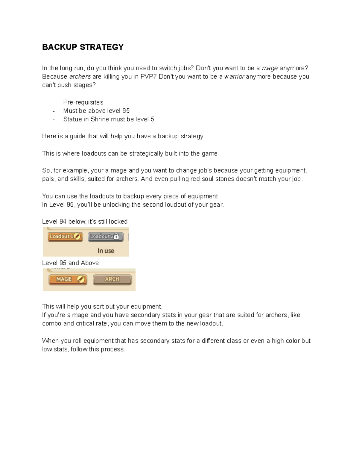 Backup Strategy - Hello - BACKUP STRATEGY In the long run, do you think ...