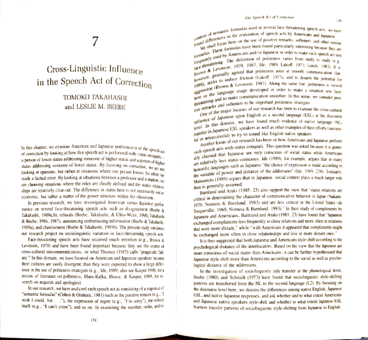 Cross-linguistic influences in the speech act of correction - 7 Cross ...