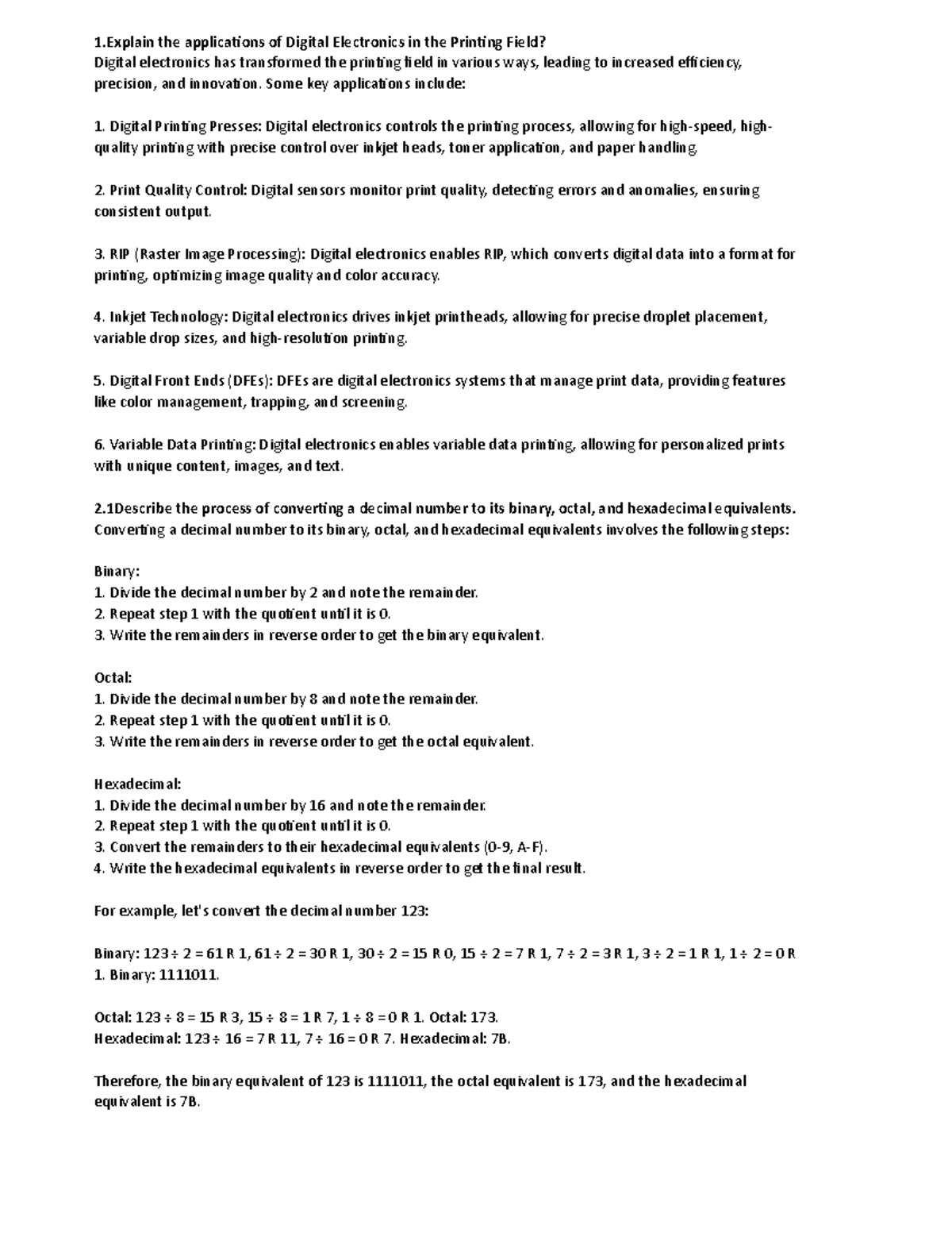 PDE asn 1 - PDE assignment you can use to solve Digital electronics problems - 1 the applicaƟons ...