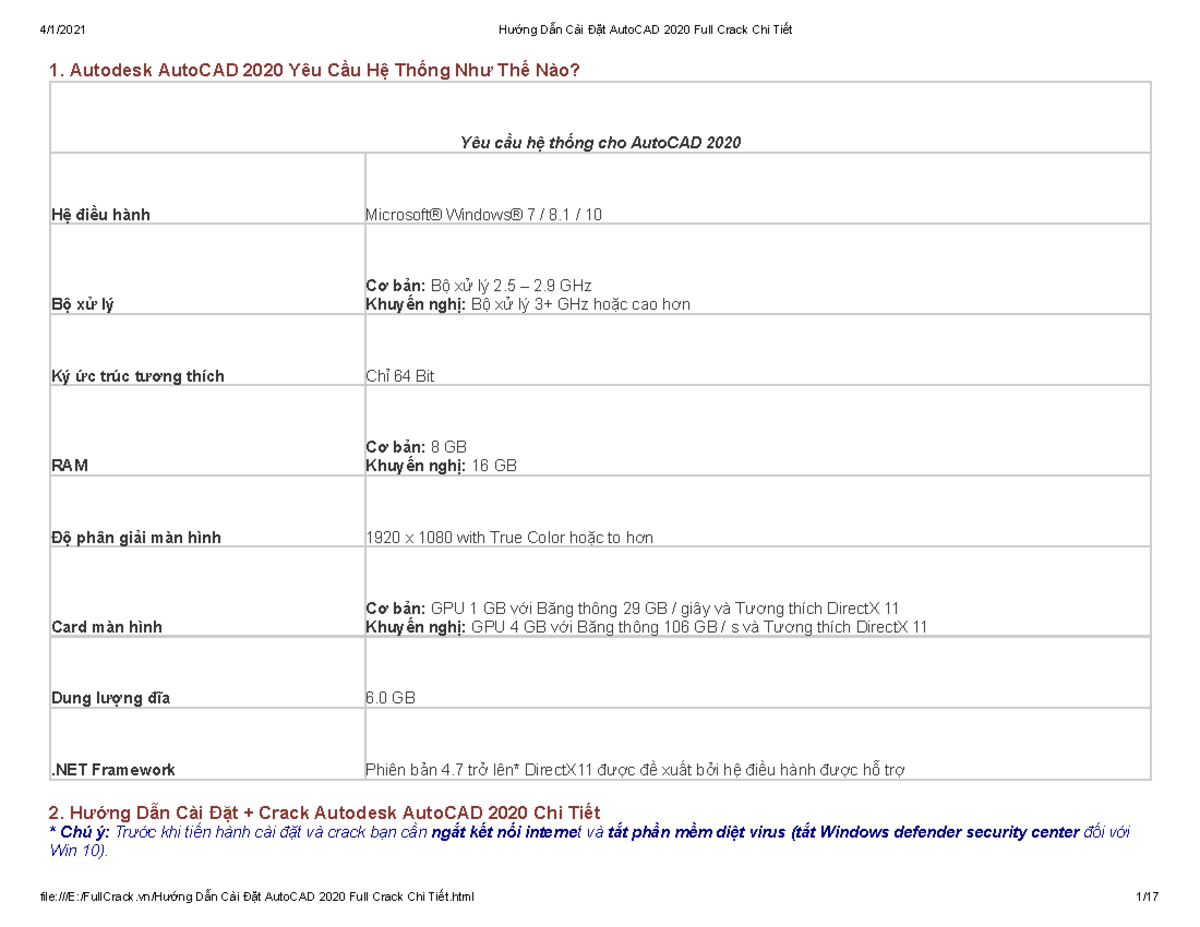 Hướng Dẫn Cài Đặt Auto CAD 2020 Full Crack Chi Tiết - 1. Autodesk ...