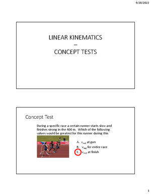 ES3550 – Linear Kinetics- Example Problems - ES3550 – Linear Kinetics: Example Problems A 200 kg ...