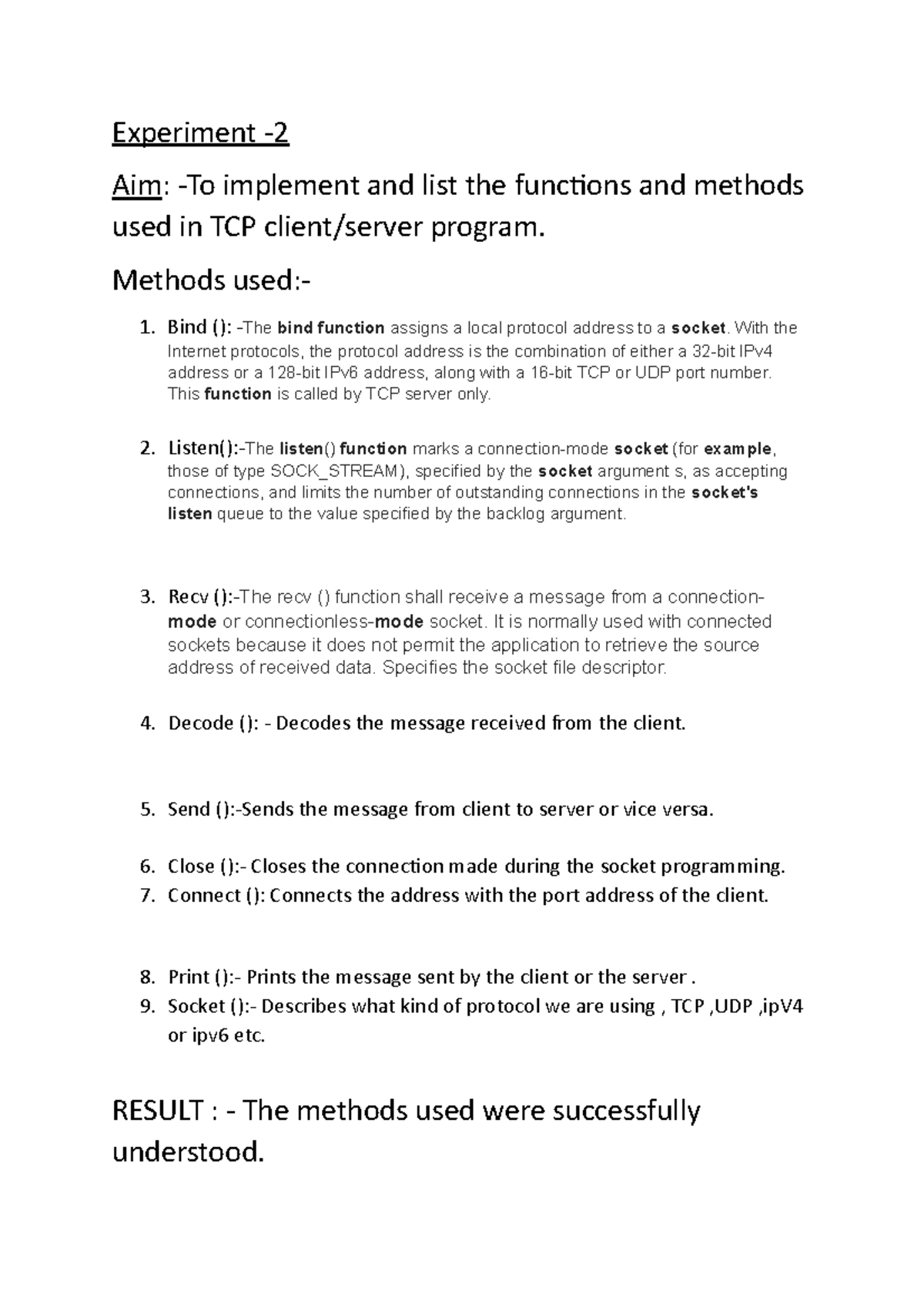 Experiment 2 - Important - Computer Networks - Studocu