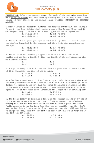 Solid Mensuration Practice Problems with solutions - SOLID MENSURATION ...