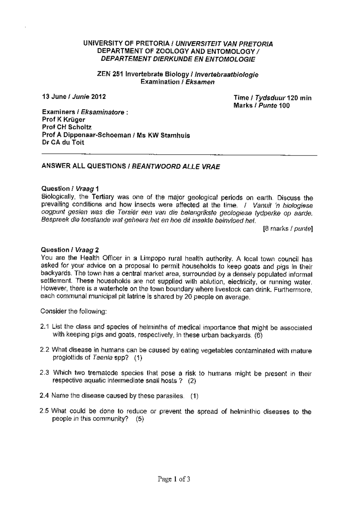 ZEN251 Jun2012 - UNIVERSITY OF PRETORIA / UNIVERSITEIT VAN PRETORIA ...