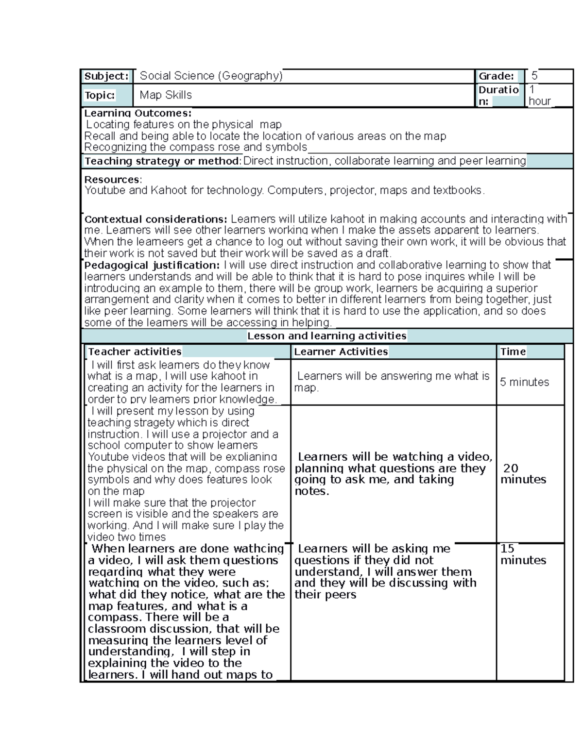 ST10099846 Blessing Ntimane ICTC Lesson Plan ICE TASK 3 - Subject ...