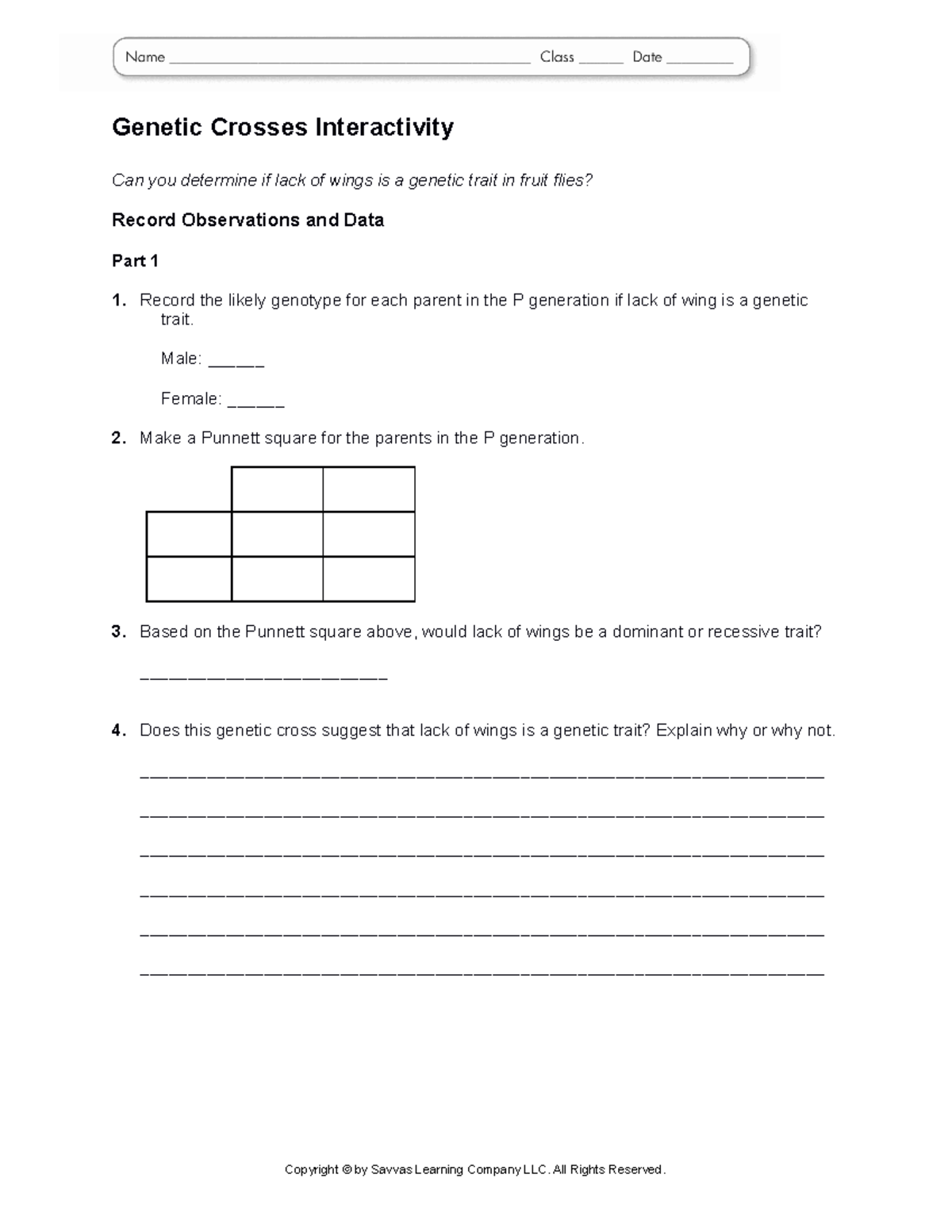 Worksheet 6 12 Gen Cross - Genetic Crosses Interactivity Can you ...