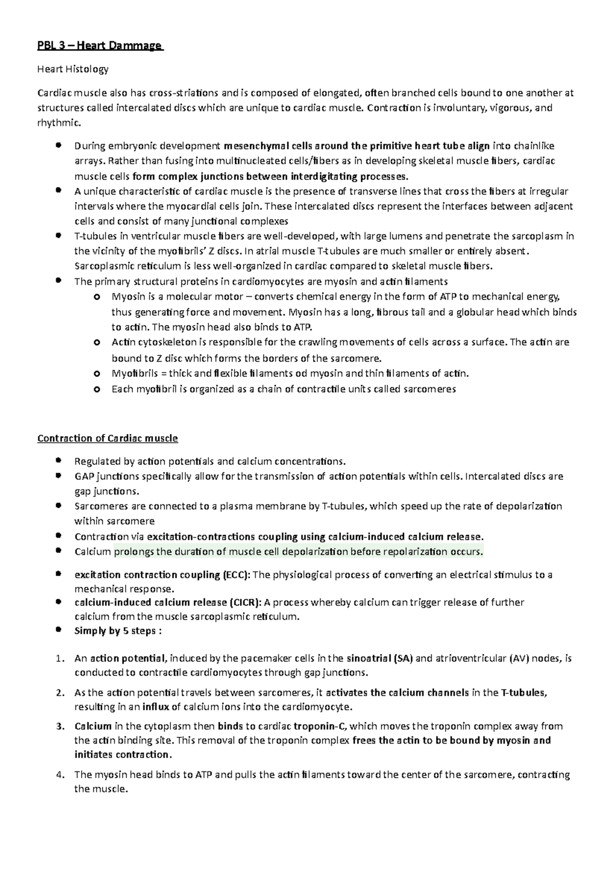 PBL3 - medicine- circulation and breathing I - PBL 3 – Heart Dammage ...