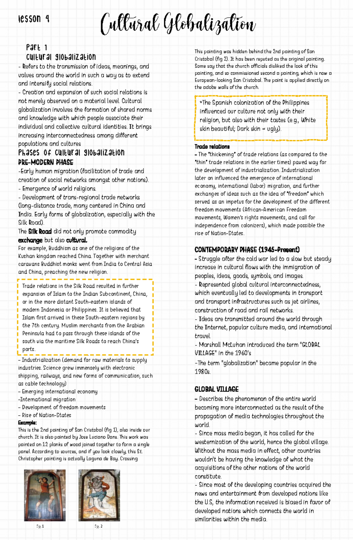 Lesson 4 - Cultural Globalization - Part 1 Cultural Globalization ...