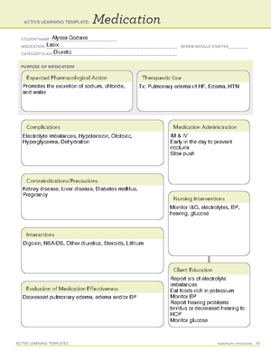 Digoxin - Template - ACTIVE LEARNING TEMPLATES TherapeuTic procedure A ...