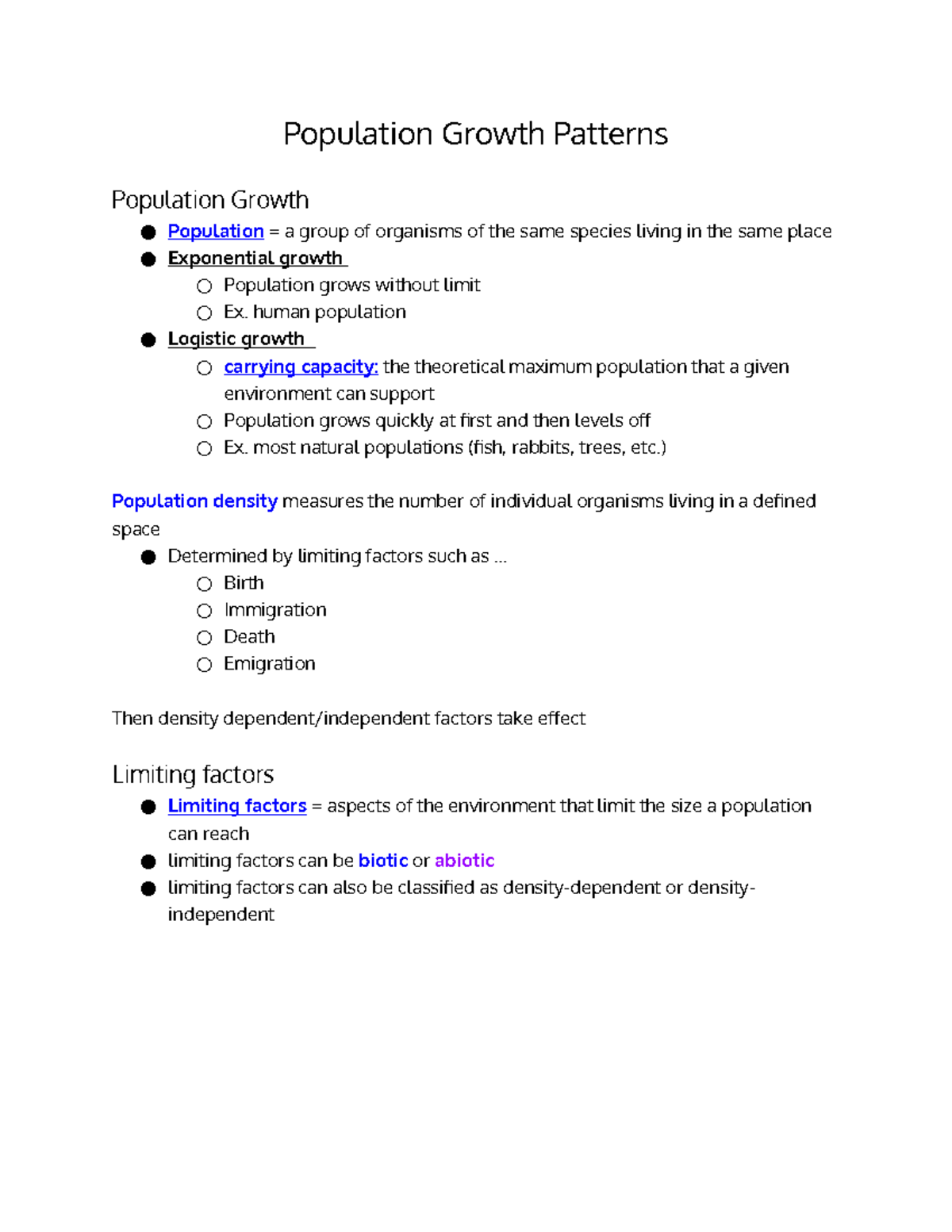 Population Growth Charts