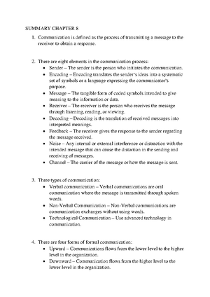 summary chapter 9 - SUMMARY OF CHAPTER 9: QUALITY INTRODUCTION: Quality is defined as the total ...