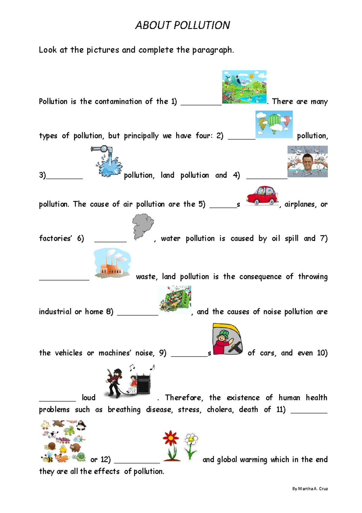 About-pollution 87639 - ABOUT POLLUTION Look at the pictures and ...