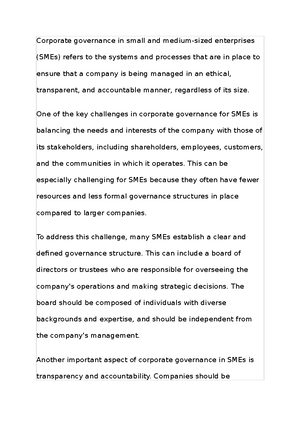 Corporate governance codes and guidelines - Corporate governance refers ...