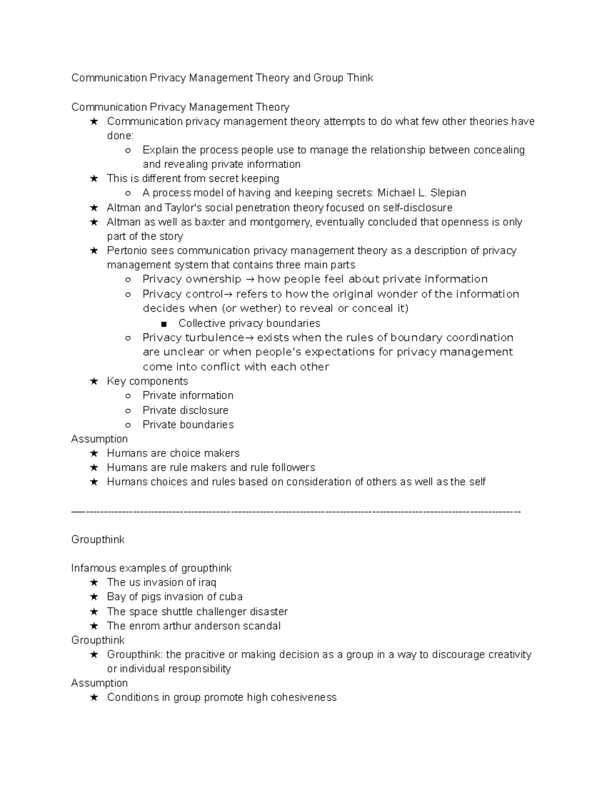 Ch 17 &18 communicatio privacy management theory and group think ...