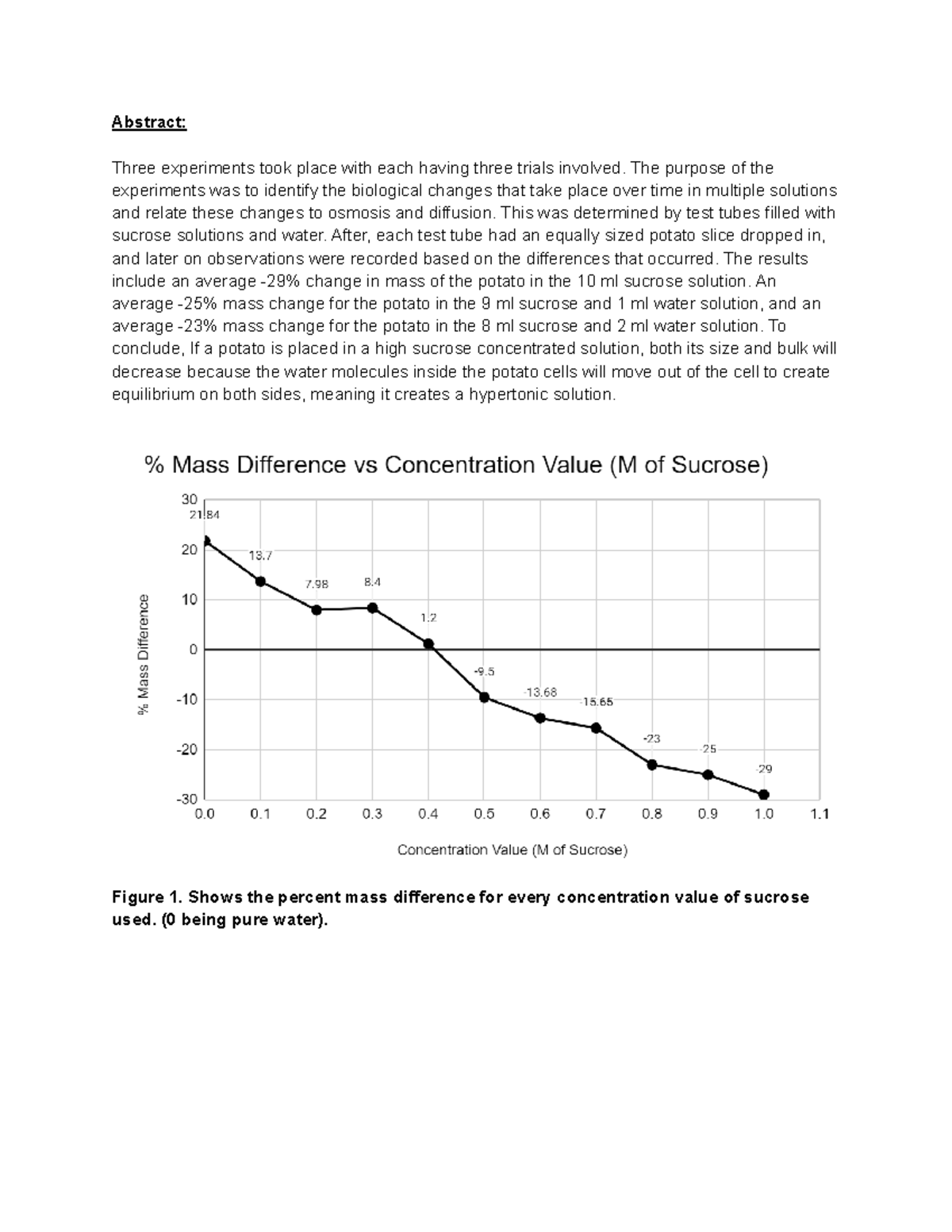 Abstract Biology - Abstract: Three experiments took place with each ...