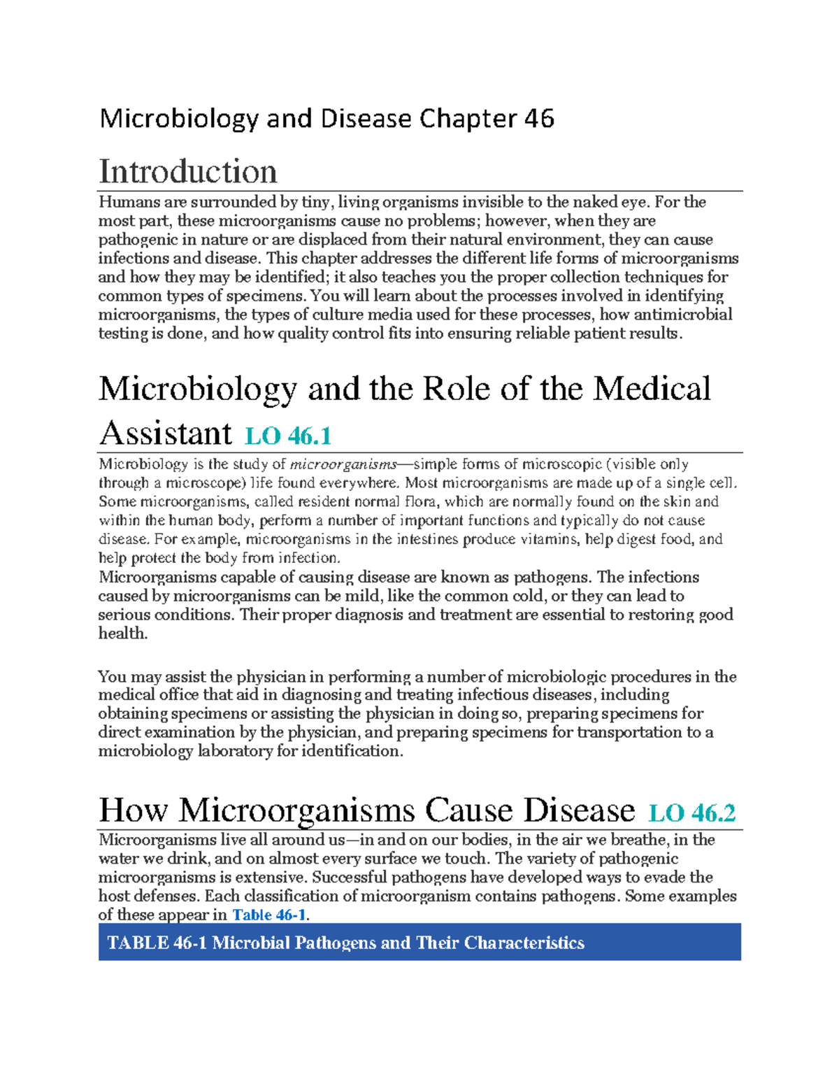Microbiology and Disease Chapter 46 Textbook - Microbiology and Disease ...