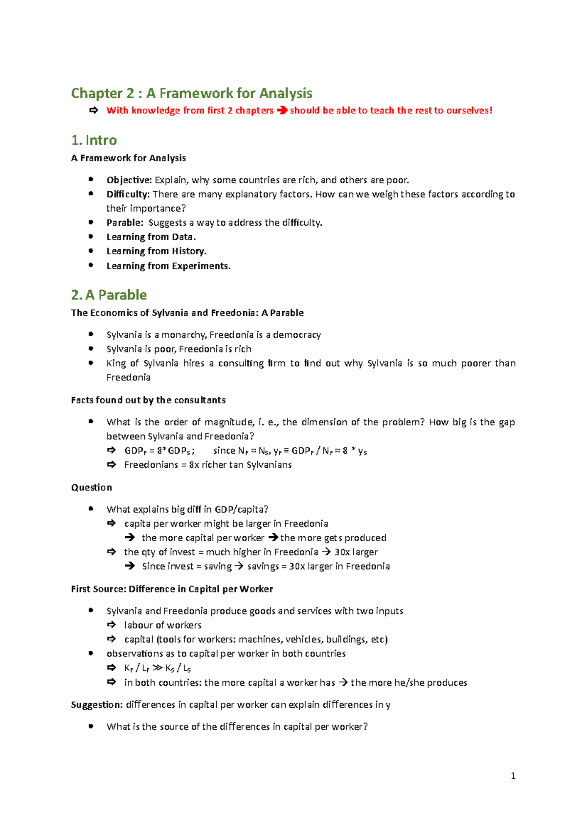 Chapter 2: A Framework for Analysis - Chapter 2 : A Framework for ...