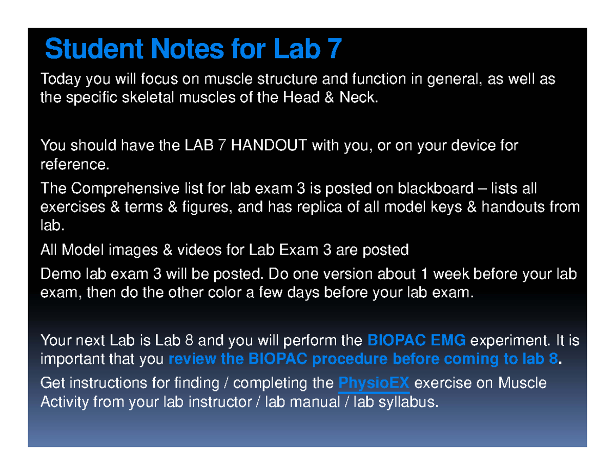 Biol120 Lab 7 Frank.2016 (1) new - Student Notes for Lab 7 Today you ...