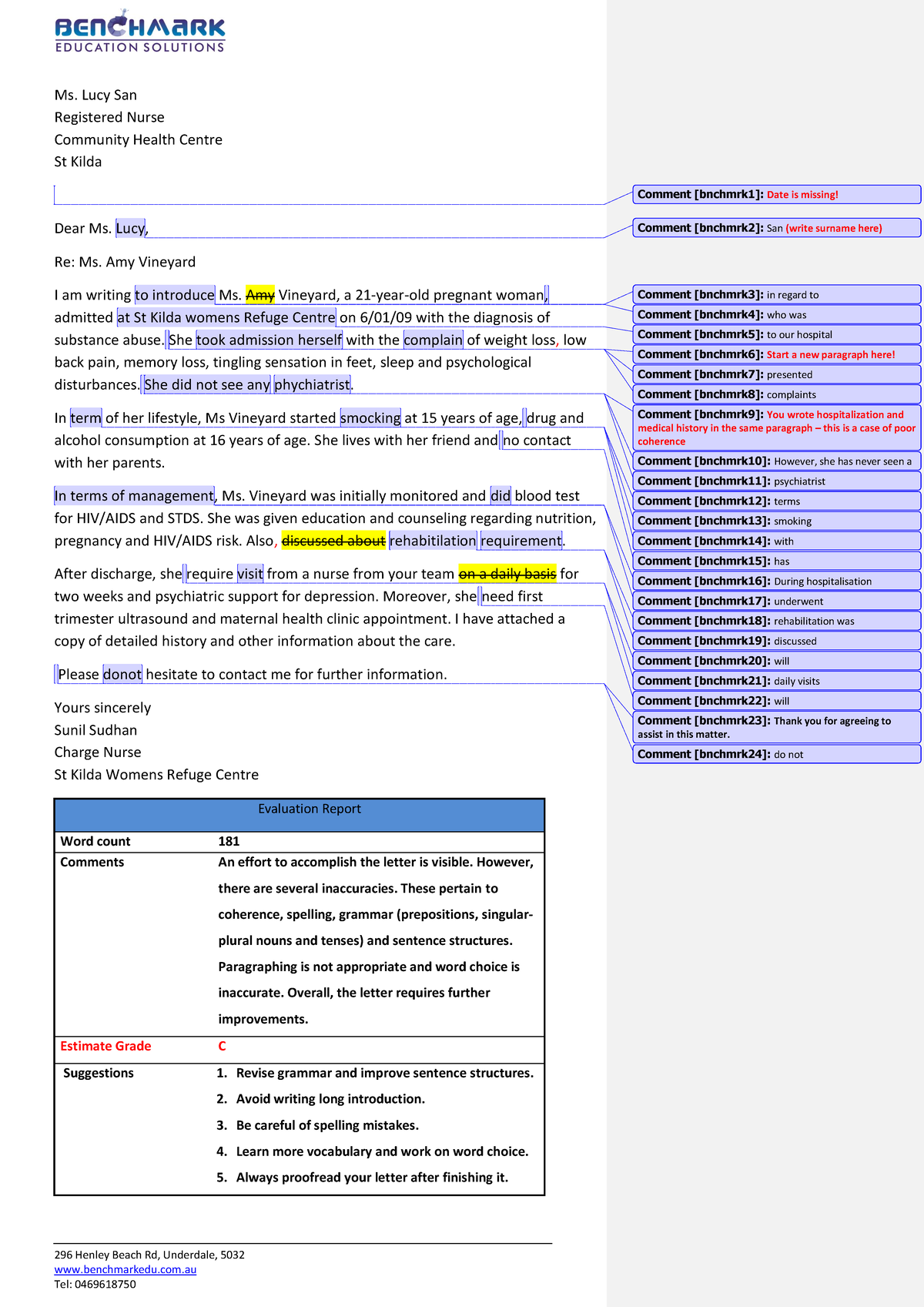 Oet-writing-sample - oet writing case note - 296 Henley Beach Rd ...