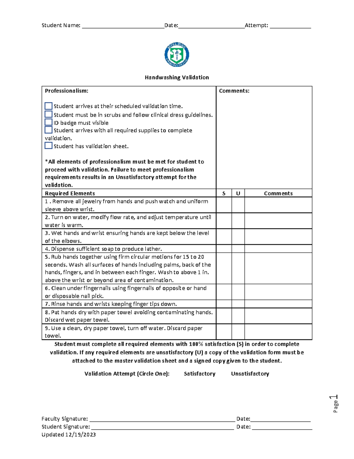 Updated Validation Sheets 1-3-24 - Faculty Signature ...