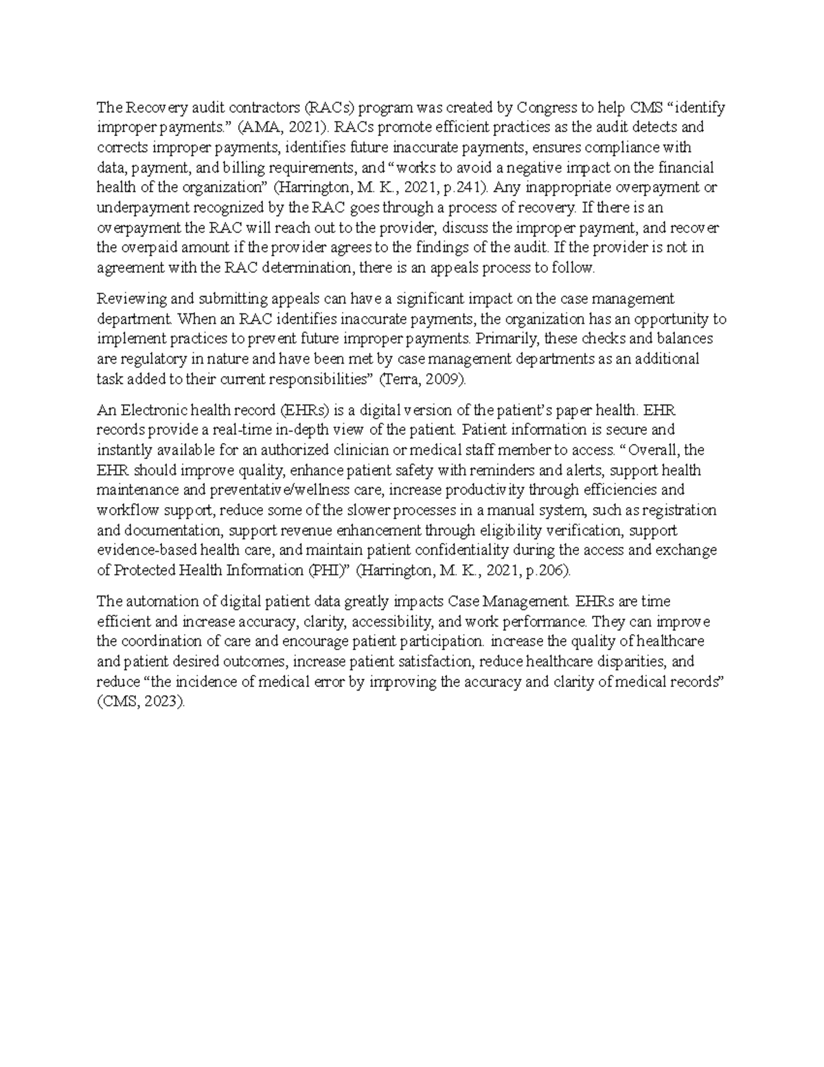6-1 Discussion Additional Regulations - The Recovery audit contractors ...