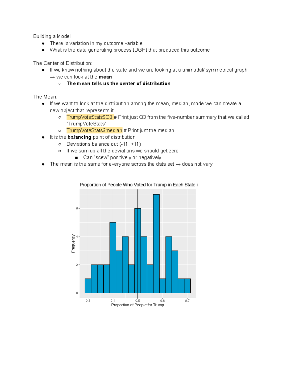 9 22 Notes - Building a Model There is variation in my outcome variable ...