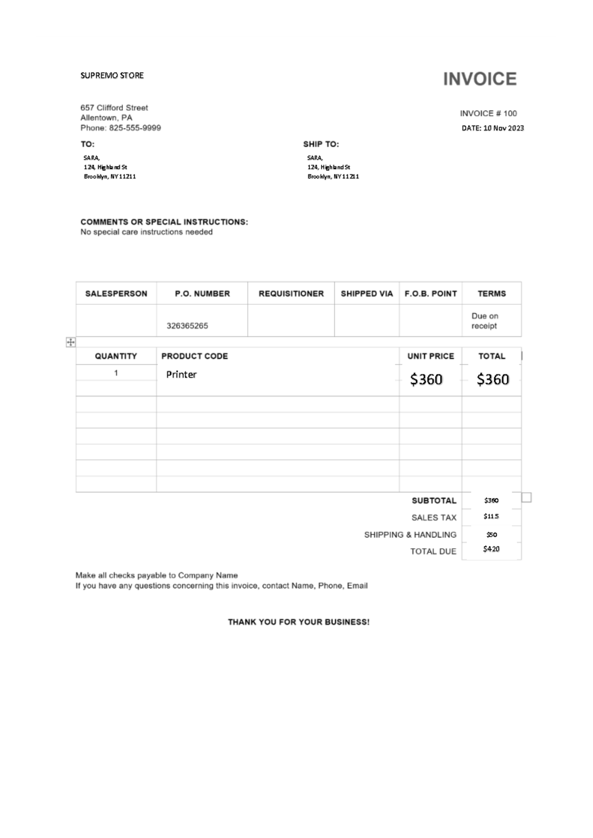 Invoice printer - English A: Language and Literature SL - Printer $36 0 ...