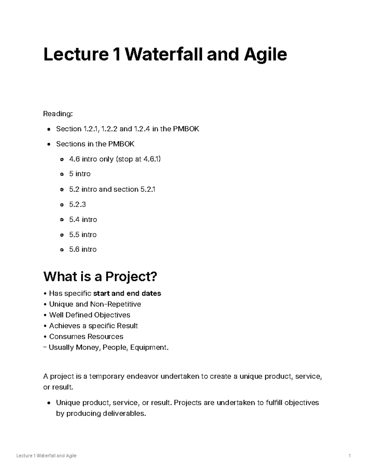 Lecture 1 Waterfall And Agile A73064125 E6543ba9bb1c4a8e2ce121d Lecture 1 Waterfall And Agile