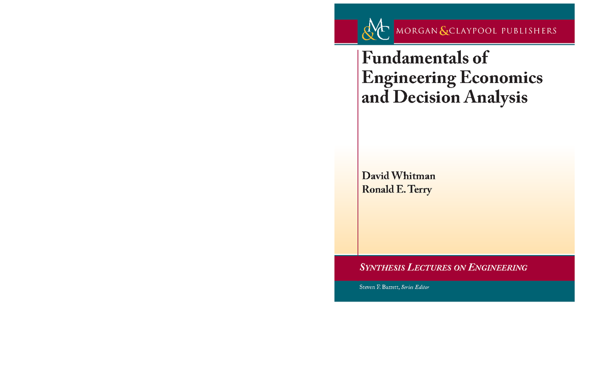Fundamentals of Engineering Economics and Decision Analysis ( PDFDrive ...