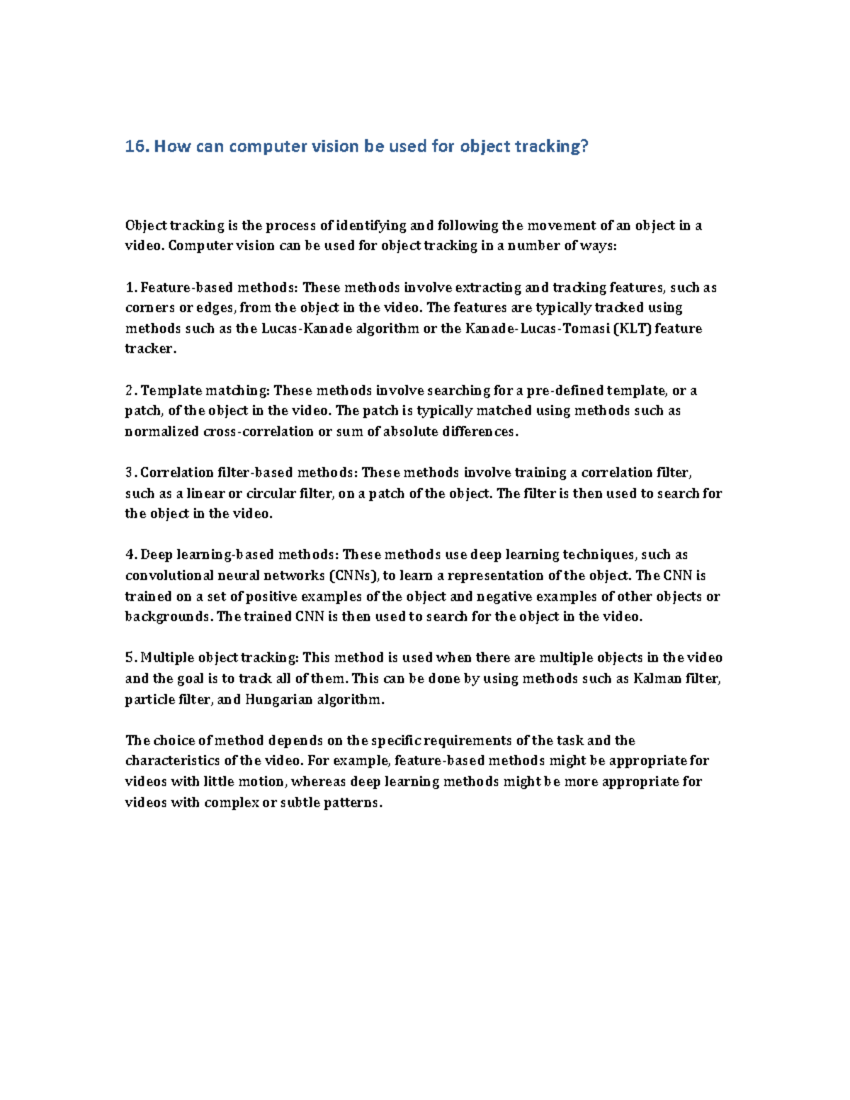 Computer vision 6 - 16. How can computer vision be used for object ...