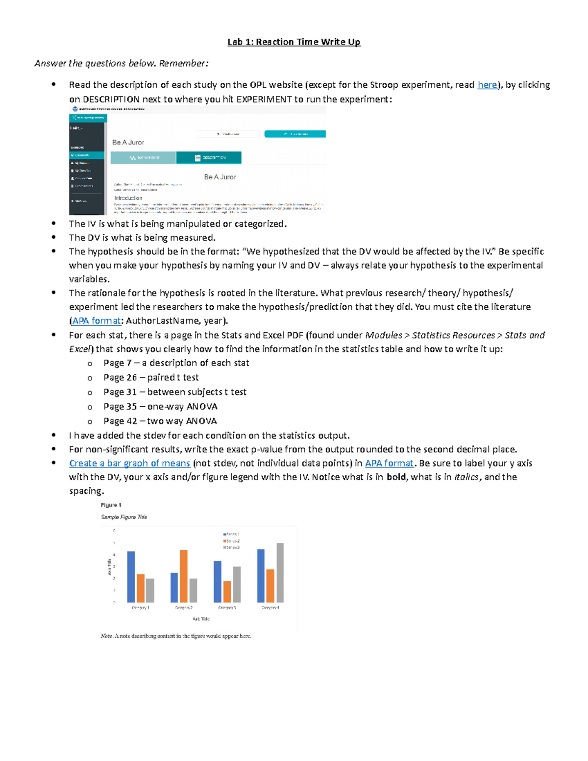 Lab1Write Up - Lab 1 write up instructions and data - Lab 1: Reaction Time Write Up Answer the ...