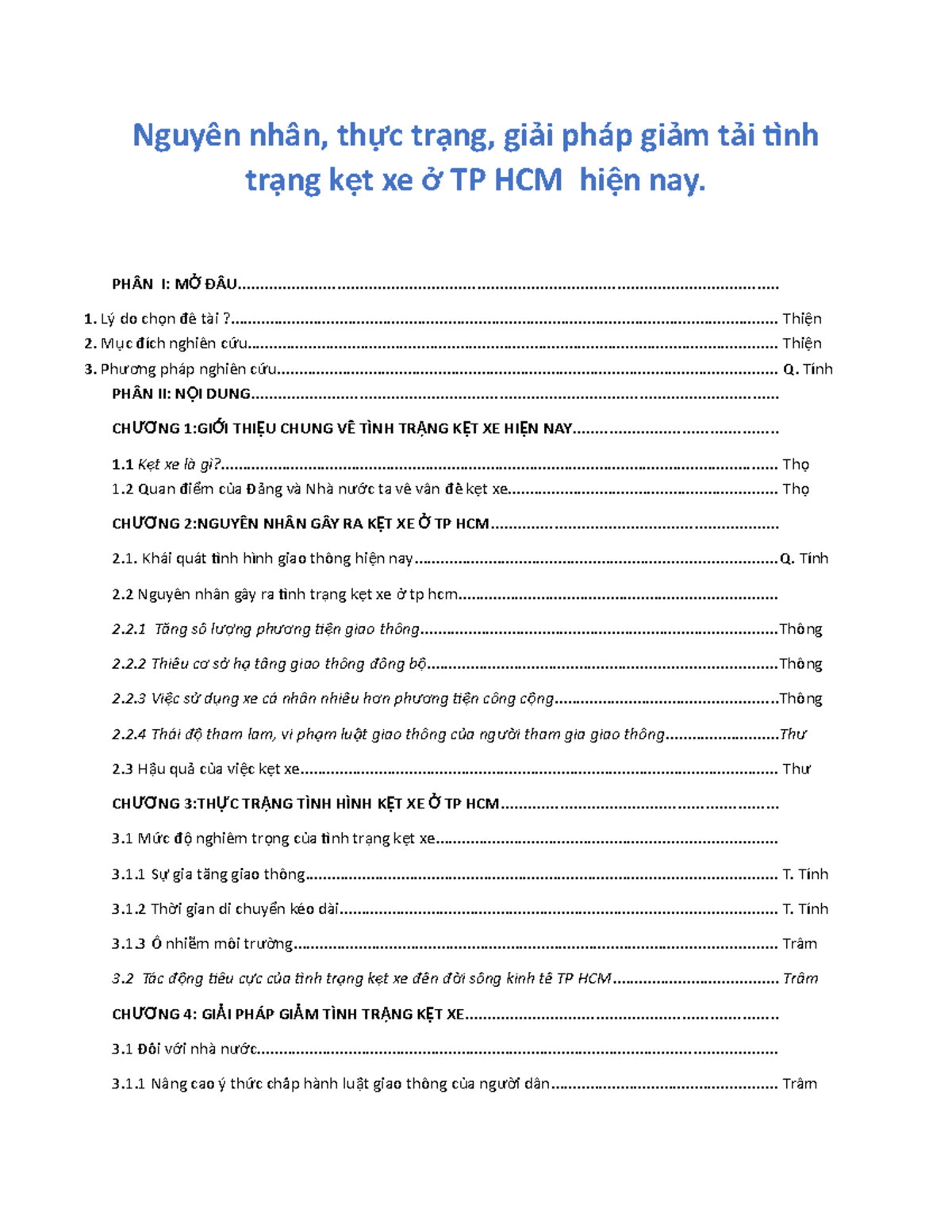 Dàn ý vàn phân công việc - mmm - Nguyên nhân, th ực tr ng, gi i pháp gi m t i tnh ạ ả ả ả tr ng ...