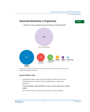 Modeling the Water and Carbon Cycle - Unit 1: Ecological Systems ...