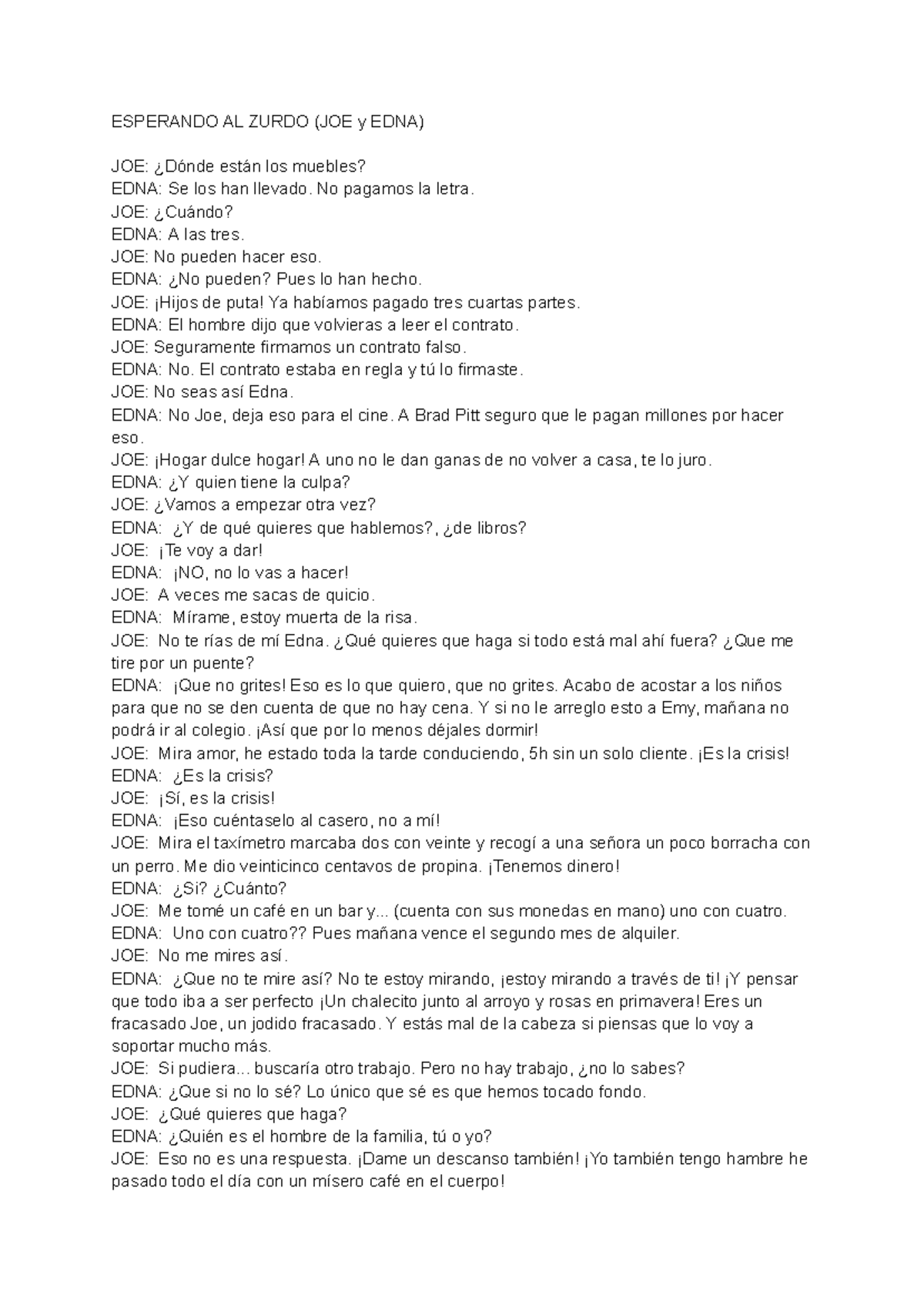 692715618 Esperando AL Zurdo JOE y EDNA 1 - ESPERANDO AL ZURDO (JOE y ...