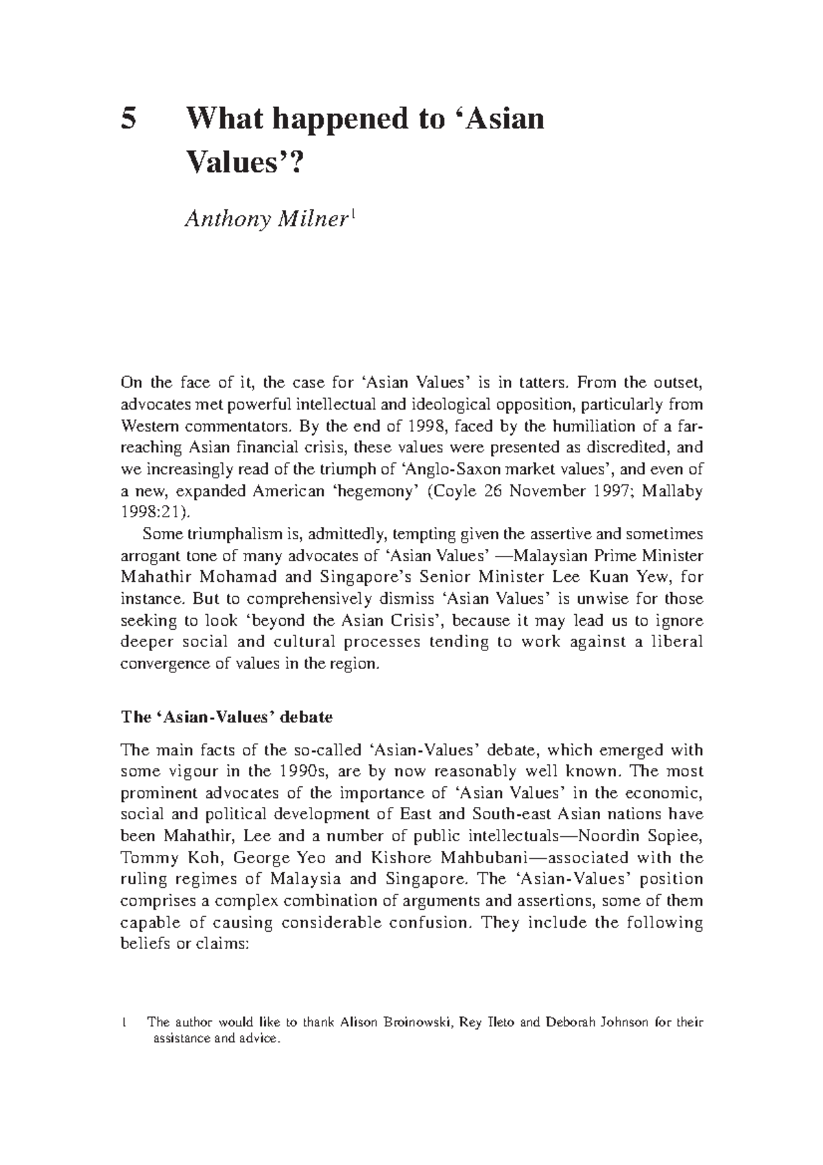 Whats happened to Asian Values What Happ - 5 What happened to ‘Asian ...