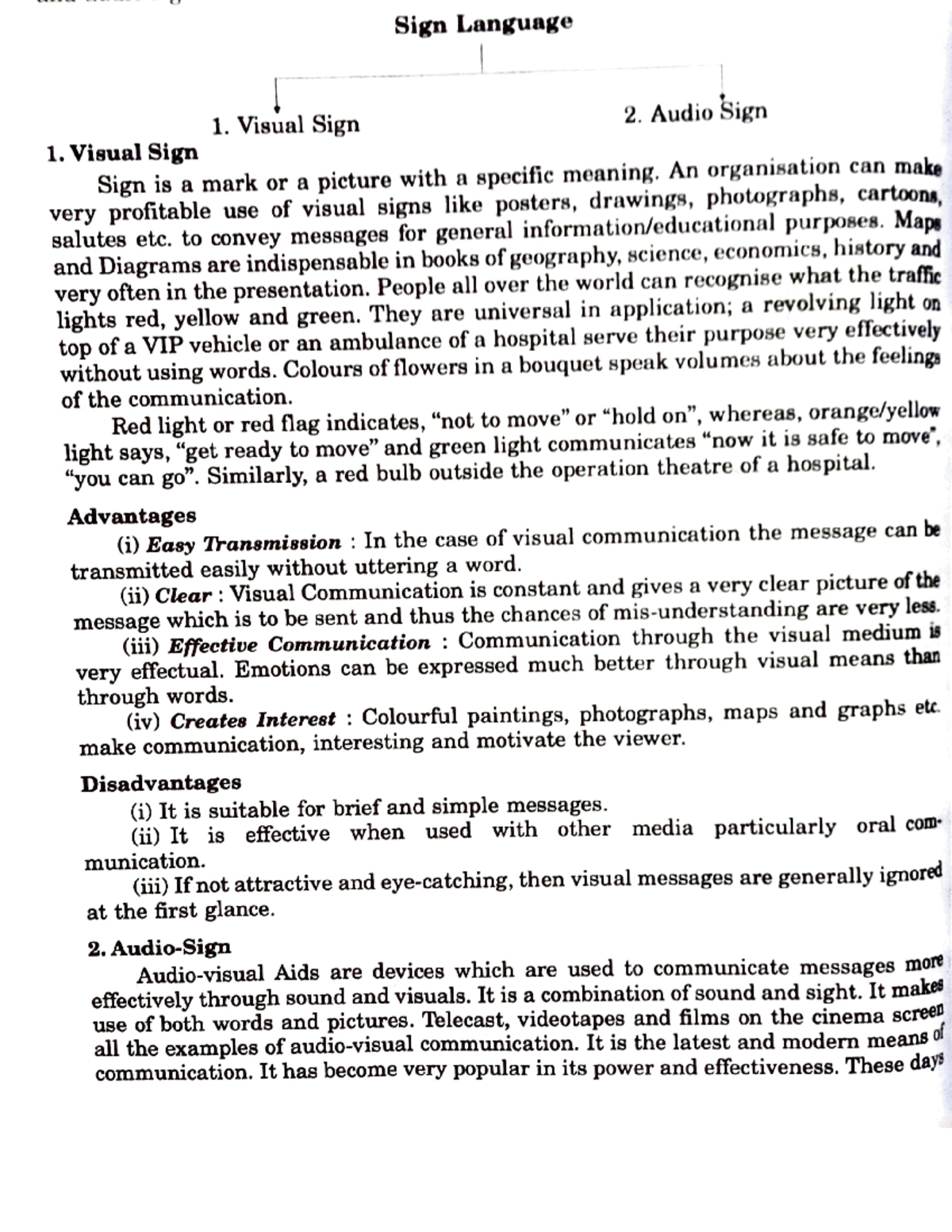 Sign language - Creative notes - Sign Language 1. Visual Sign 2. Audio ...