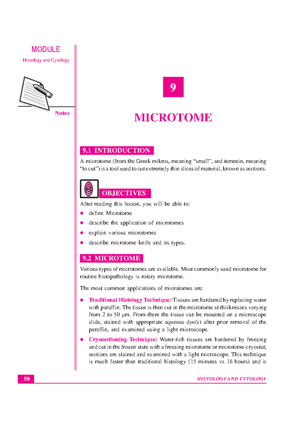 Basic Metabolism 1 - MODULE Microtome Histology and Cytology Notes 9 ...