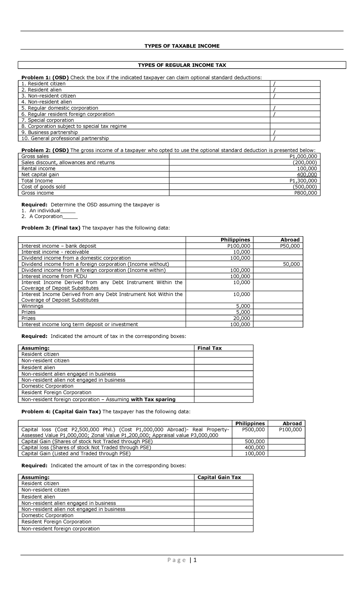 10 Types Of Taxable Income Student TYPES OF TAXABLE INCOME TYPES OF