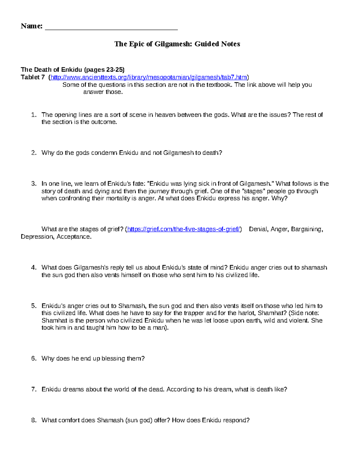 Perry Gilgamesh Guided Notes - Name ...
