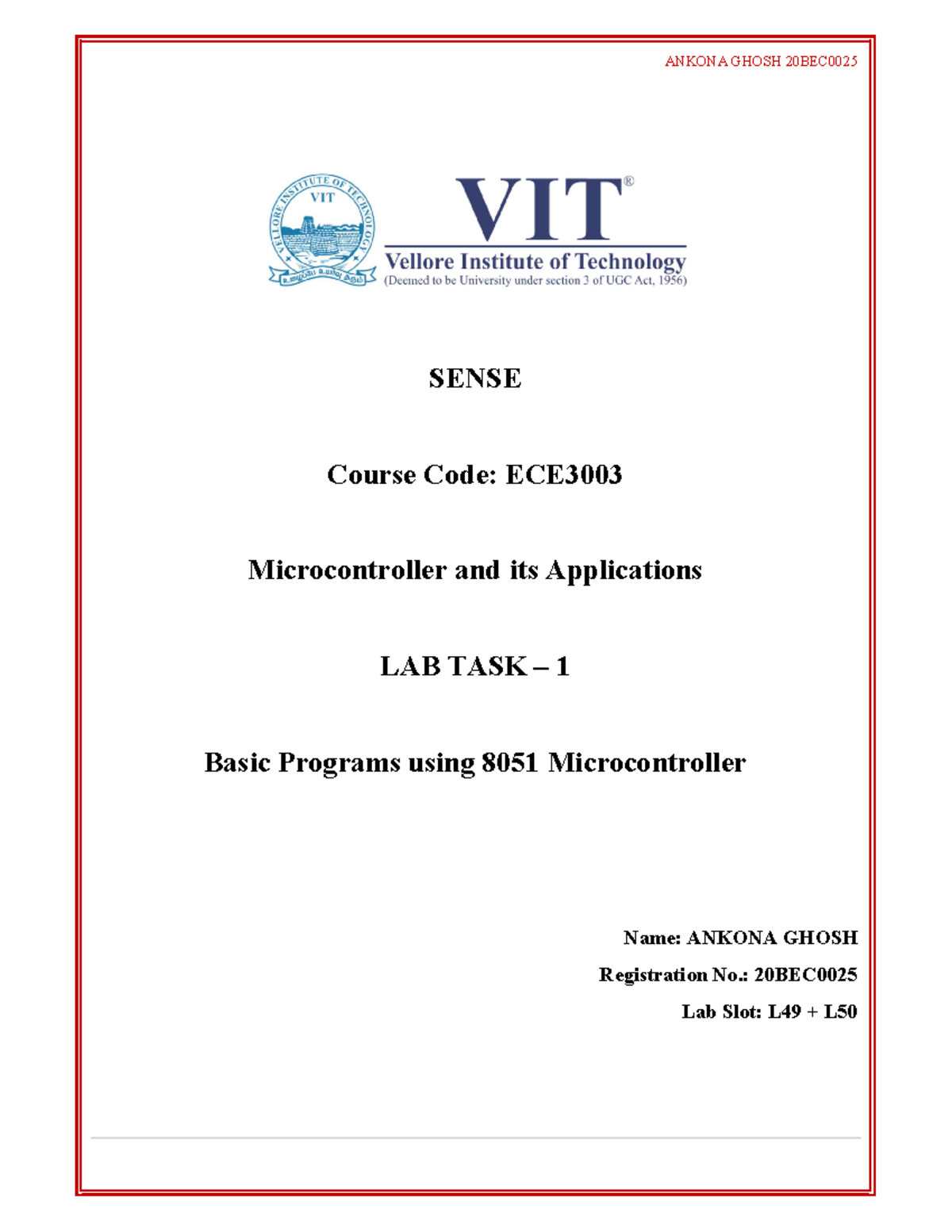 20BEC0025 VL2022230102927 AST01 - SENSE Course Code: ECE ...