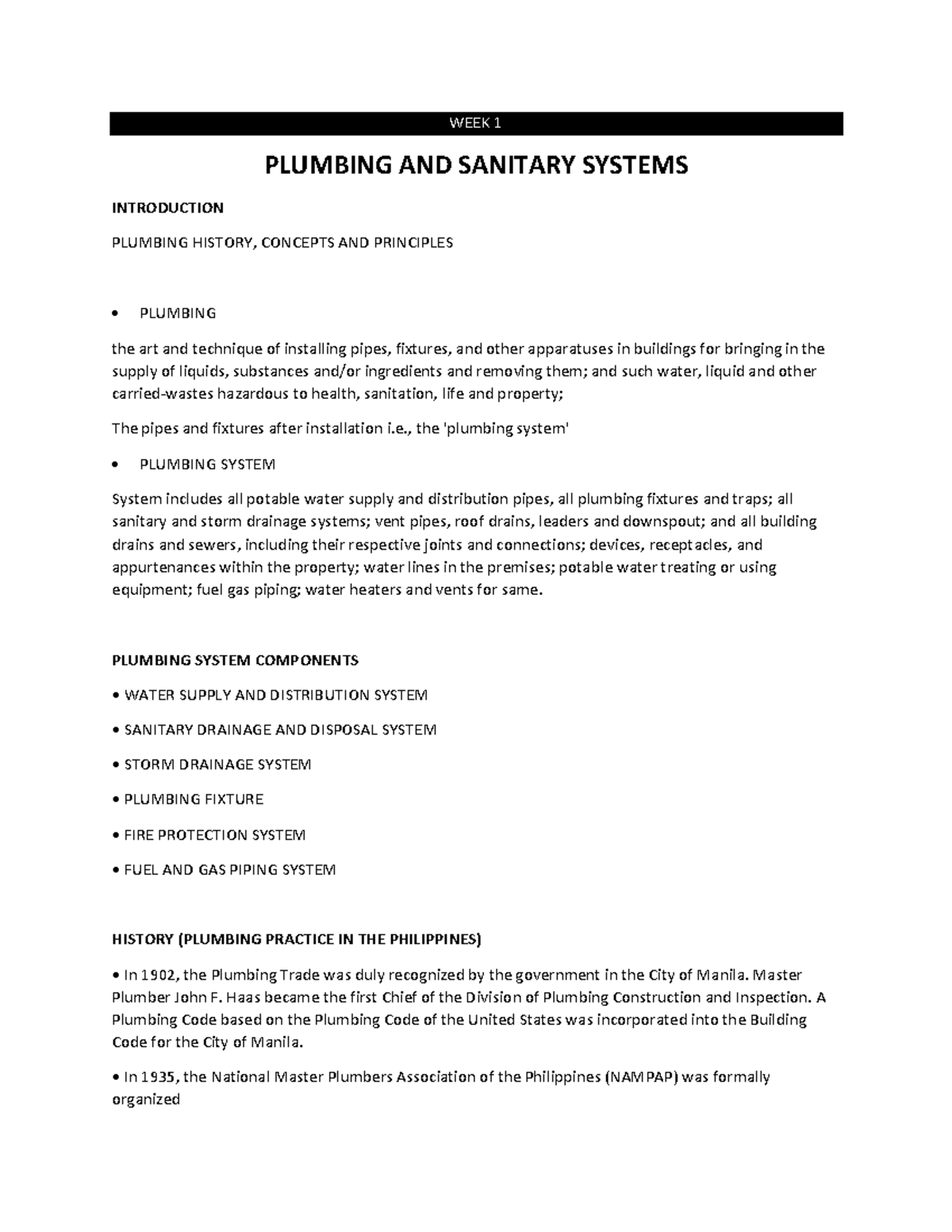 Inbound 5707896439822995774 - WEEK 1 PLUMBING AND SANITARY SYSTEMS ...