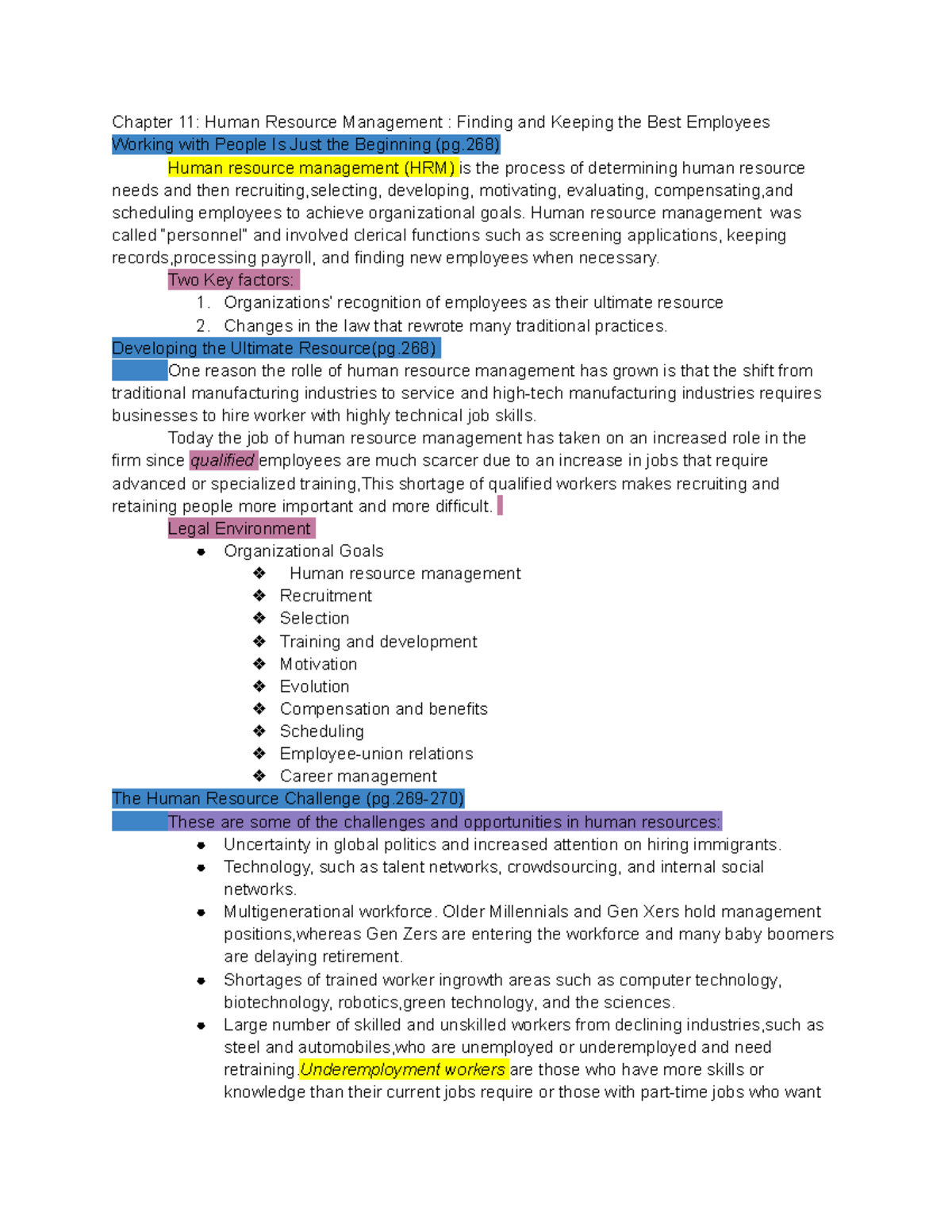 Chapter 11 Human Resource Management Finding and Keeping the Best ...