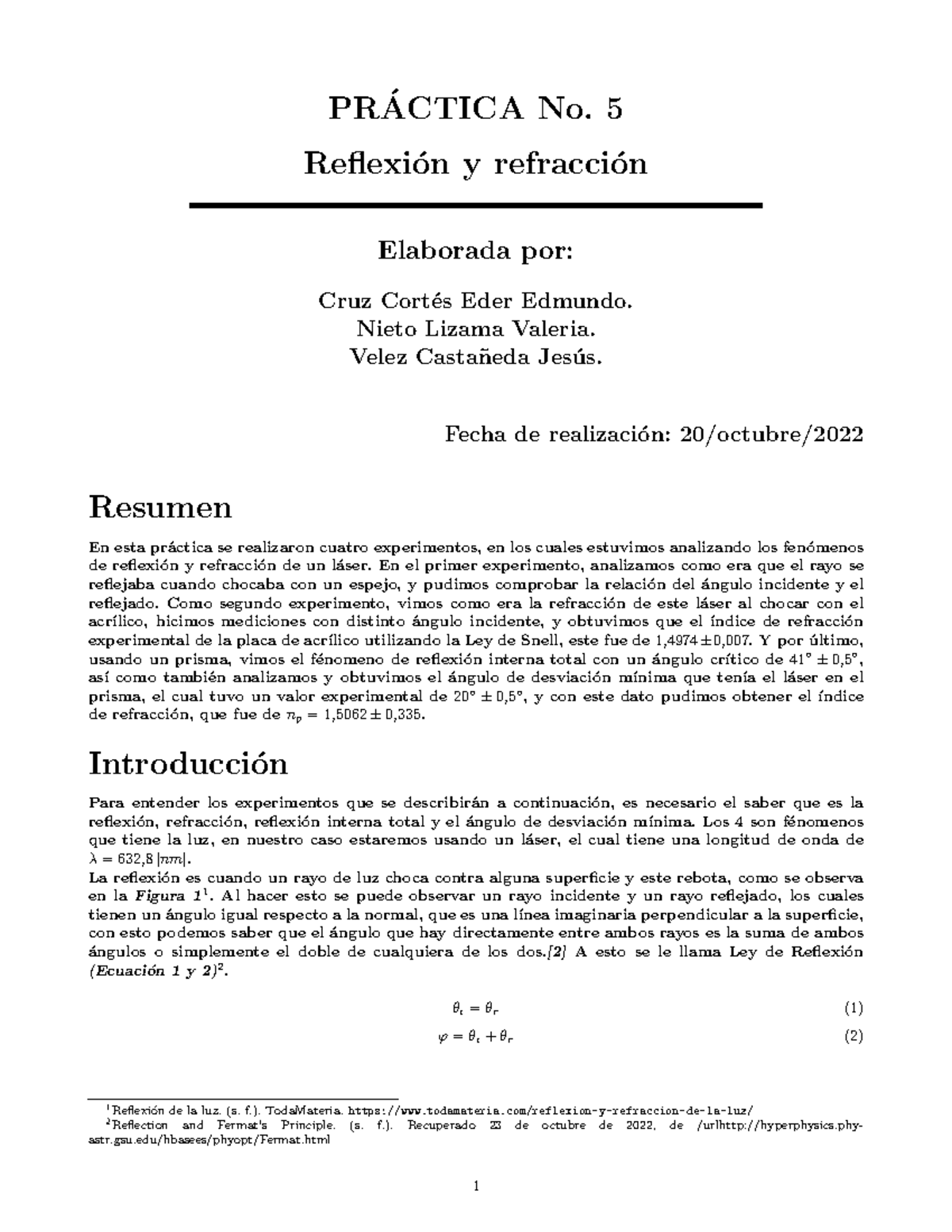 Brigada 2 Practica 5 - gvvvvvvvvvvvvvvvvvvvvvvvvvvvvvvvvvvvvvvv - PR ́ACTICA No. 5 Reflexi ́on y ...