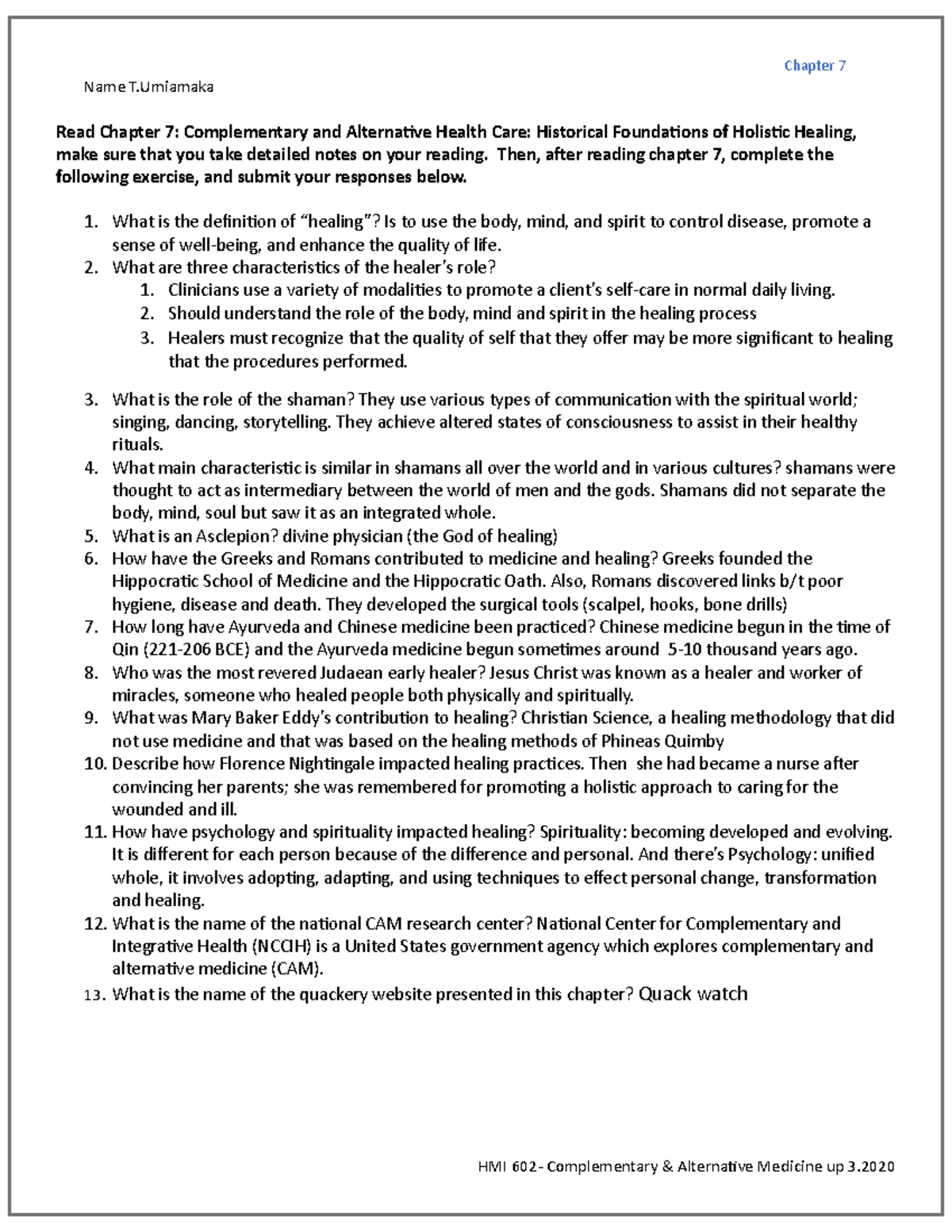 CAM - Chapter 7 2020 - mon - Chapter 7 Name T Read Chapter 7 ...